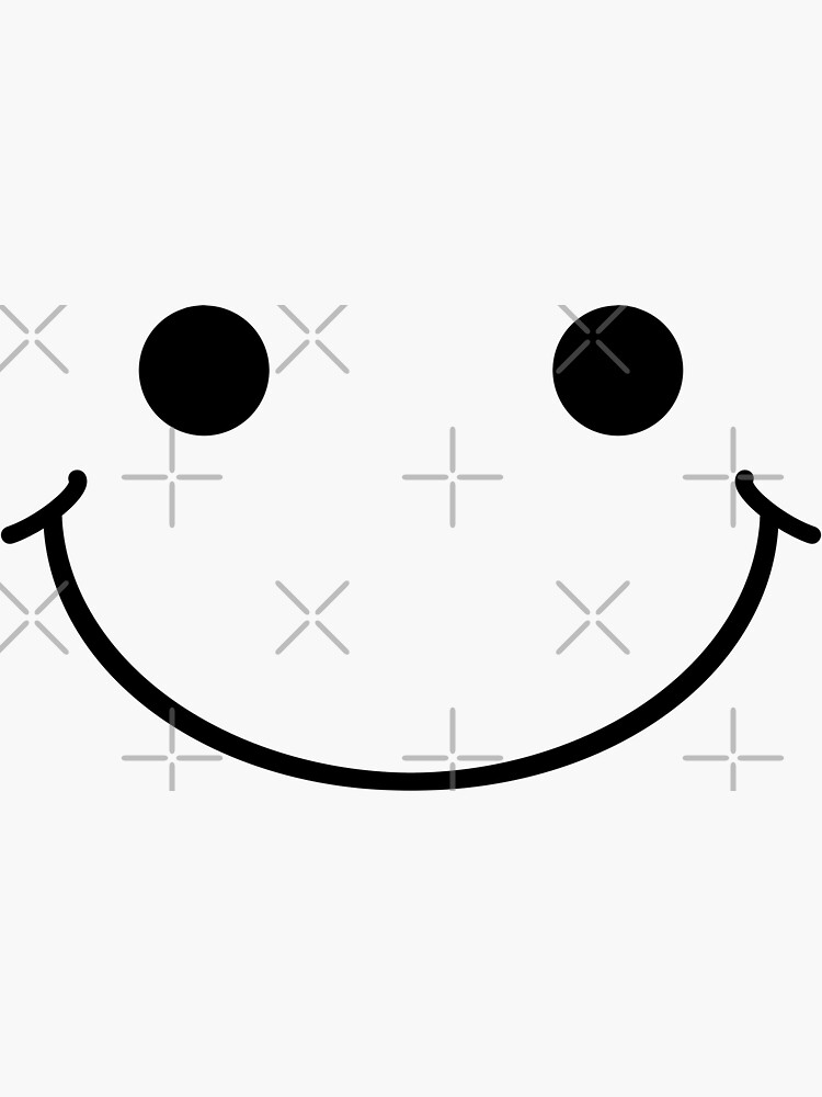 "Minimalistic Smiley Face - Transparent Design" Sticker by ...