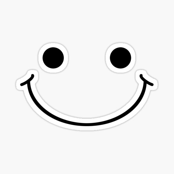 "Minimalistic Smiley Face - Transparent Design" Sticker by ...