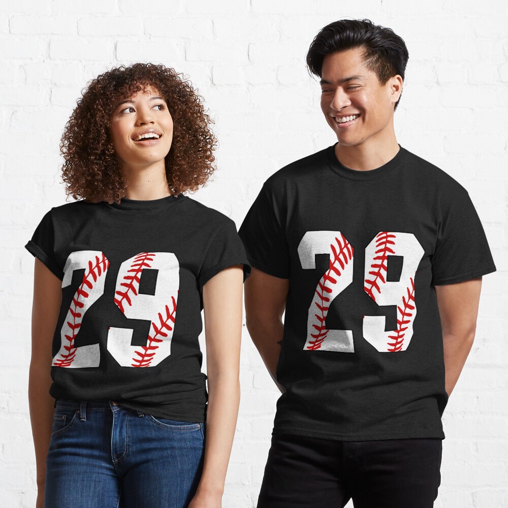 "Number Twenty-Nine 29 Baseball Jersey Number 29 Ball Laces Sticker ...