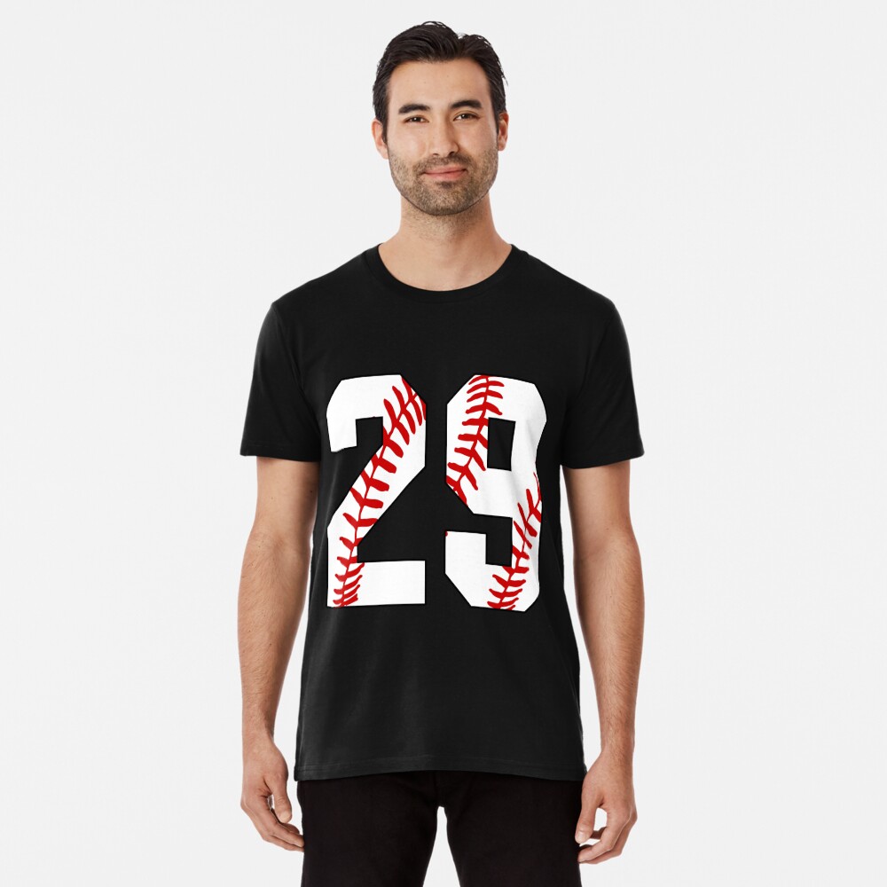 "Number Twenty-Nine 29 Baseball Jersey Number 29 Ball Laces Sticker ...