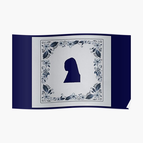 "Delft blue tile Girl with a Pearl Earring " Poster for Sale by ...