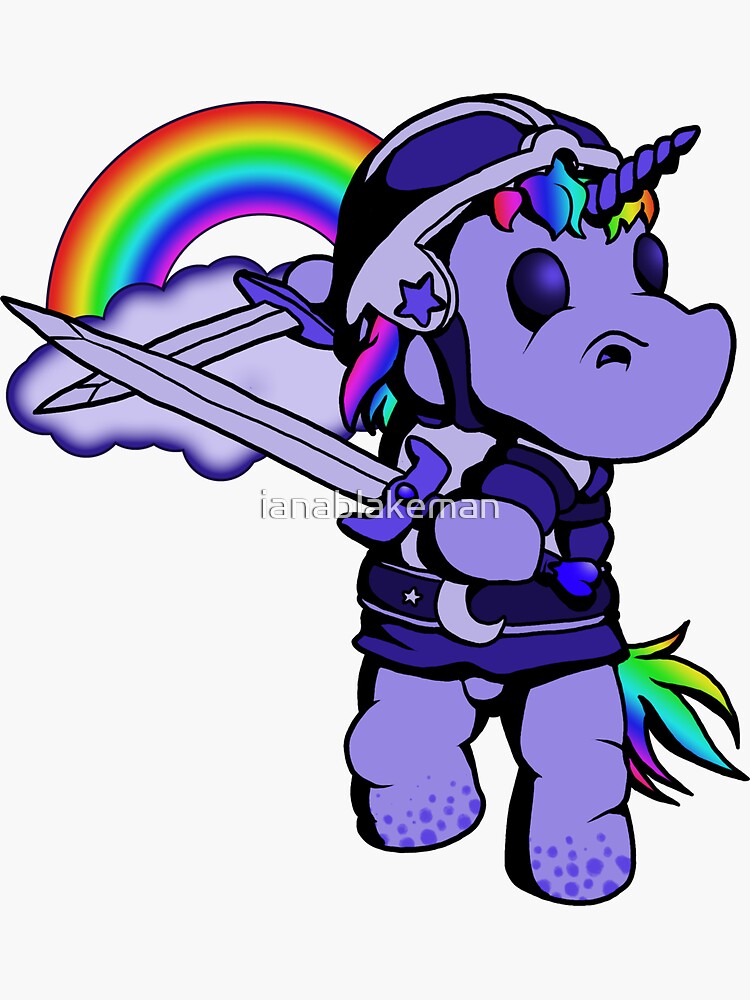 "Fighter Unicorn" Sticker for Sale by ianablakeman | Redbubble