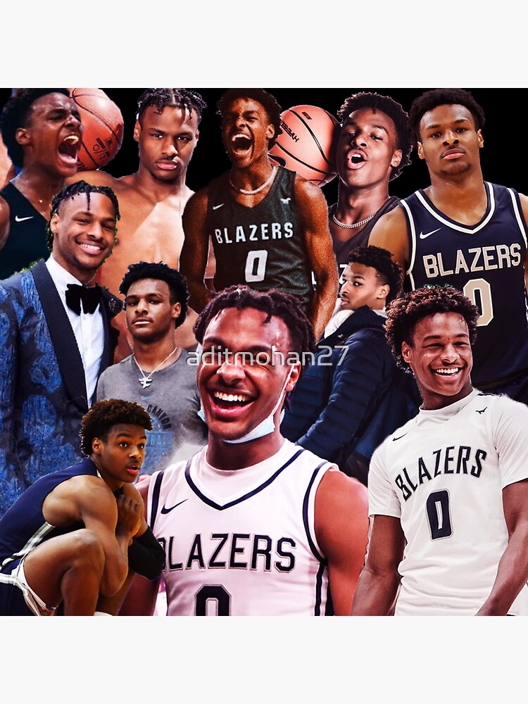 Pegatina «Diseño de póster de collage de Bronny James 2022» de ...