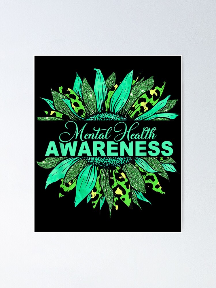 "In May We Wear Green Mental Health Awareness Month " Poster for Sale ...