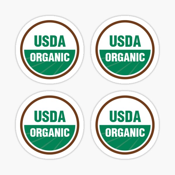 "USDA Organic ×4" Sticker by sealsu | Redbubble