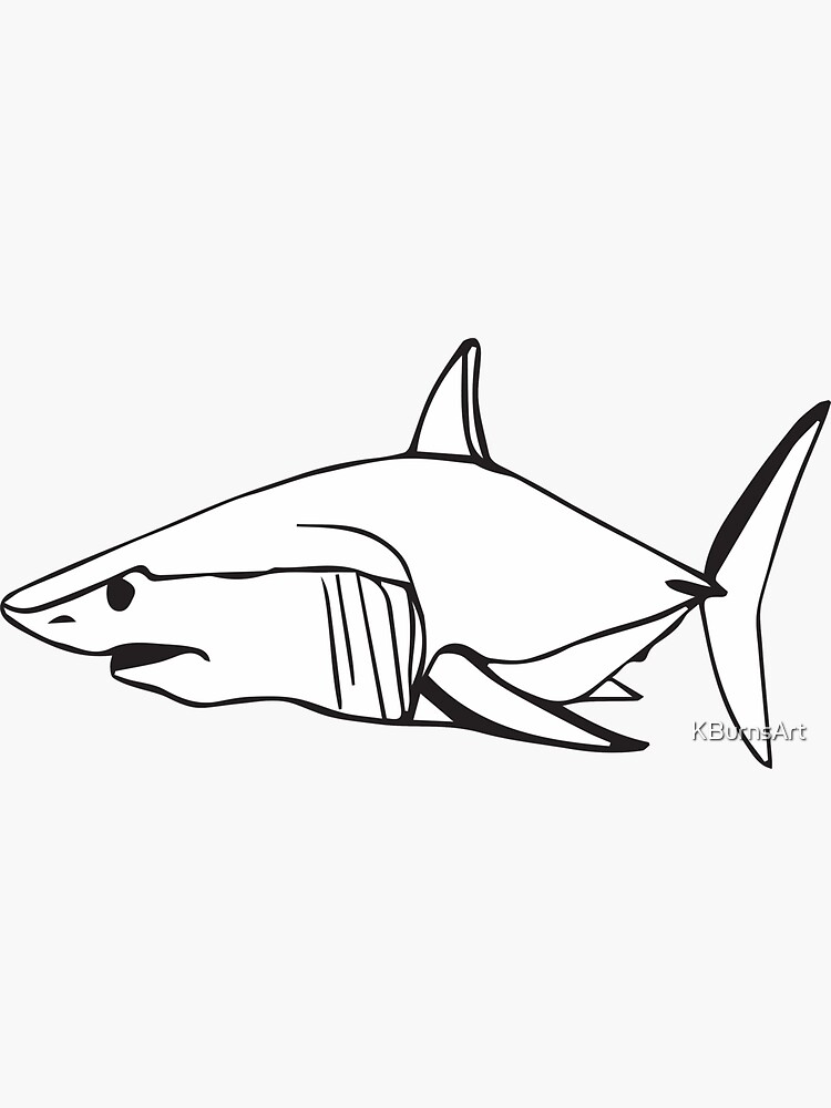 "Mako Shark" Sticker for Sale by KBurnsArt | Redbubble