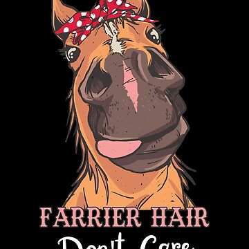 "Farrier Girl Hair Horseshoeing Art" Sticker for Sale by MrEddie10 ...