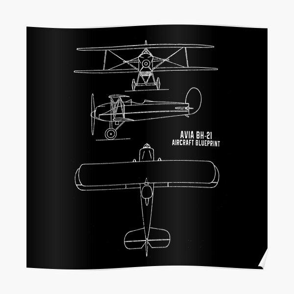 "Avia BH-21 Aircraft Blueprint" Poster for Sale by PodiShawna | Redbubble