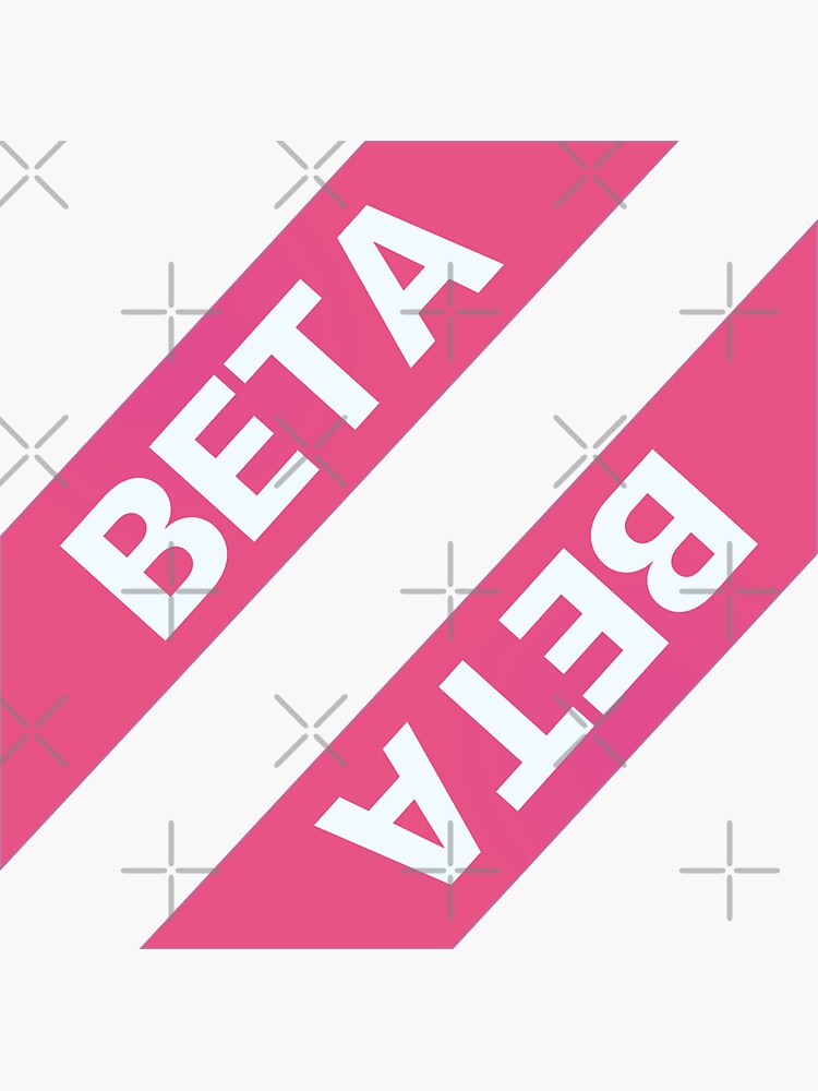 "Beta Ribbon (Duo, Smaller)" Sticker for Sale by kentliau | Redbubble