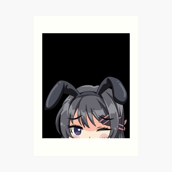 "Mai Sakurajima Chibi Anime Peeker" Art Print for Sale by OtakuBoiz ...