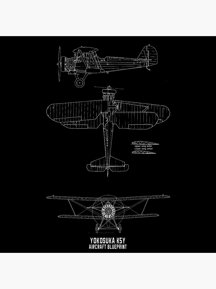 "Yokosuka K5Y Aircraft Blueprint" Poster for Sale by PodiShawna | Redbubble