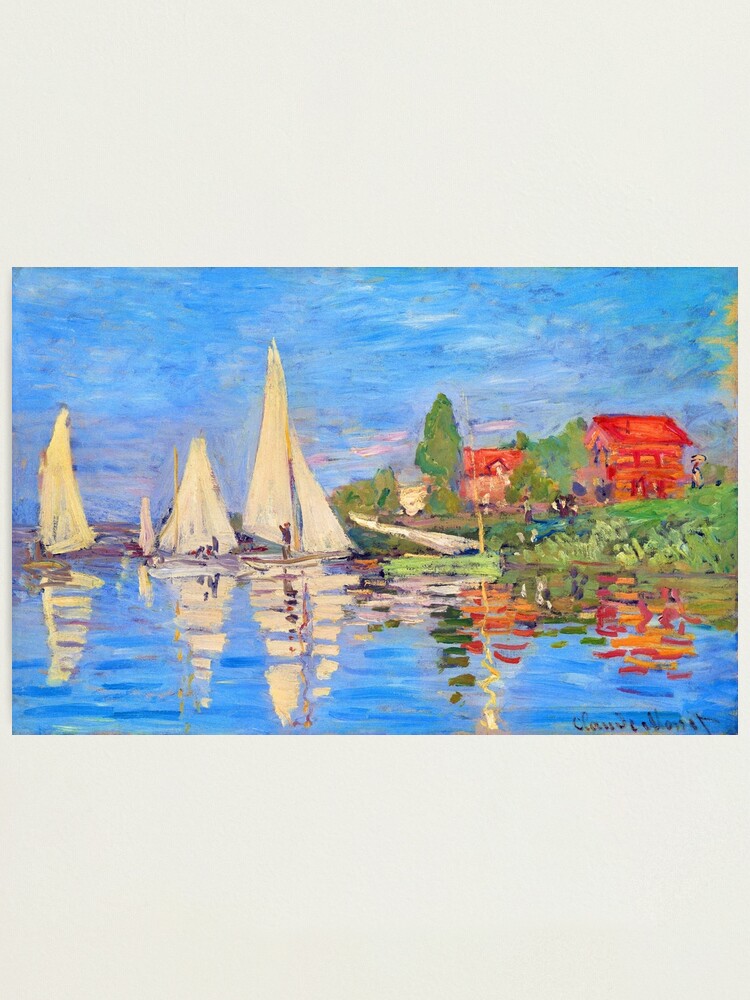 "Regatten in Argenteuil Gemälde von Claude Monet, Boot, Meer ...