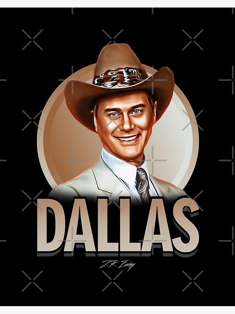 "Dallas-J.R. Ewing" Art Board Print by DARKSPOOKY | Redbubble