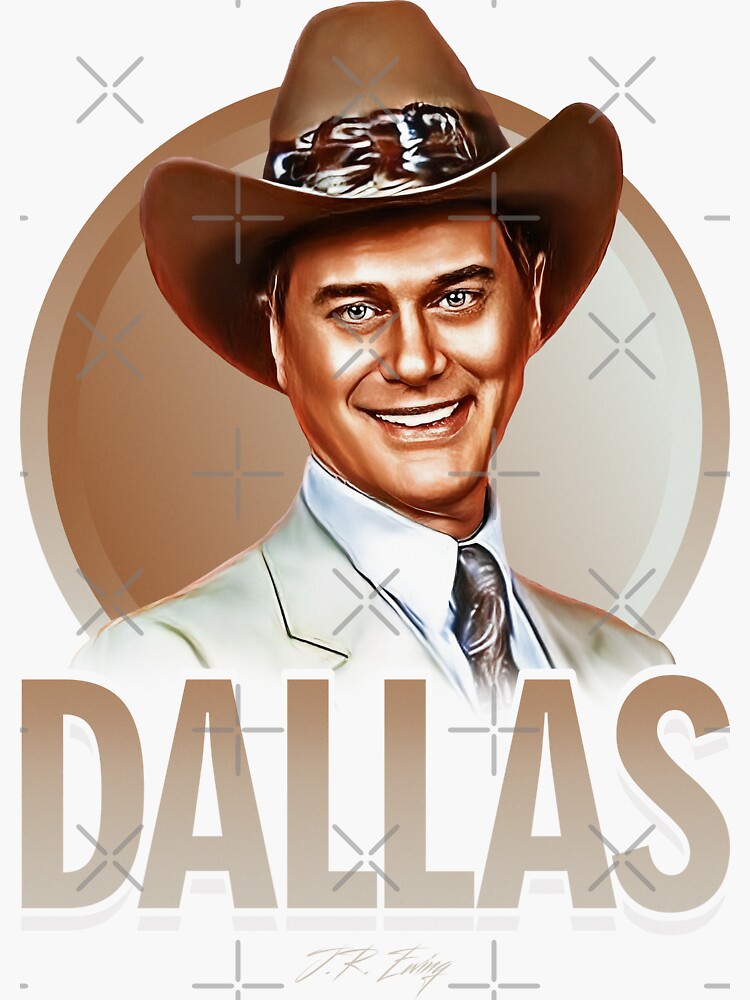 "Dallas-J.R. Ewing" Sticker by DARKSPOOKY | Redbubble