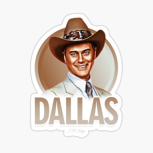 "Dallas-J.R. Ewing" Sticker by DARKSPOOKY | Redbubble