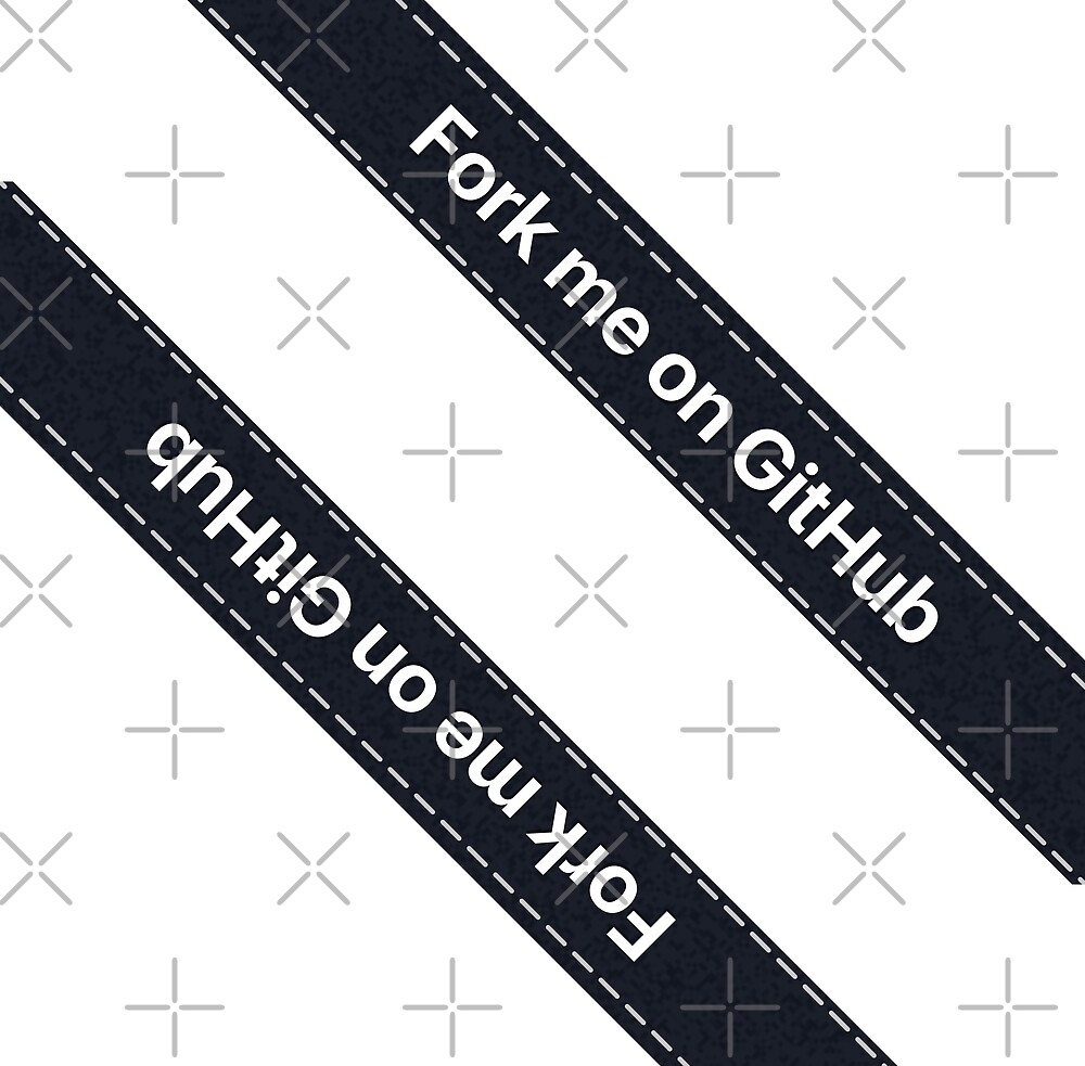 "Fork me on Github Ribbon Black (Duo, Smaller)" by kentliau | Redbubble