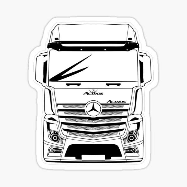 "Mercedes Actros Truck" Sticker for Sale by kpetr | Redbubble