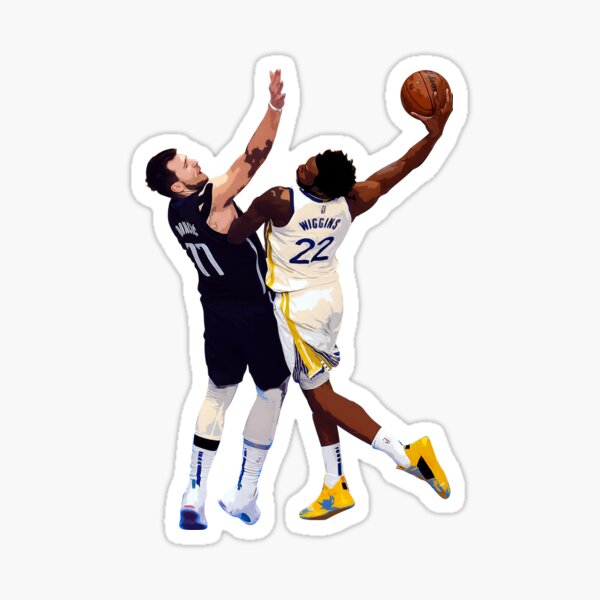 "Andrew Wiggins Posterized Dunk Luka Doncic" Sticker by thinhme | Redbubble