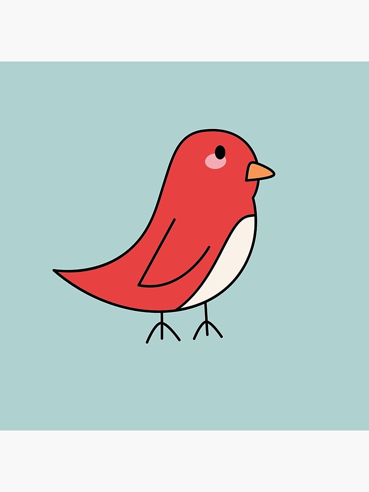 "cute simple red bird " Poster for Sale by ZJOCreative | Redbubble