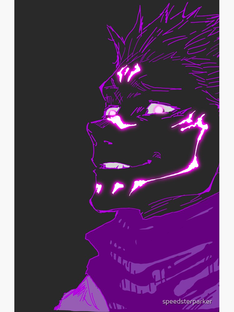 "neon sukuna " Sticker for Sale by Helen Uribe | Redbubble