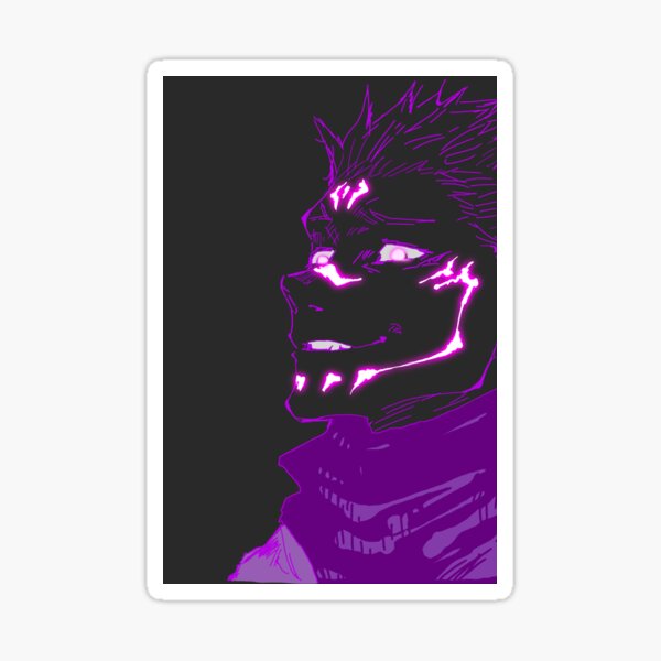 "neon sukuna " Sticker for Sale by Helen Uribe | Redbubble