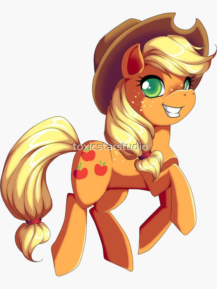 "Honesty .:. Applejack" Sticker for Sale by toxicstarstudio | Redbubble