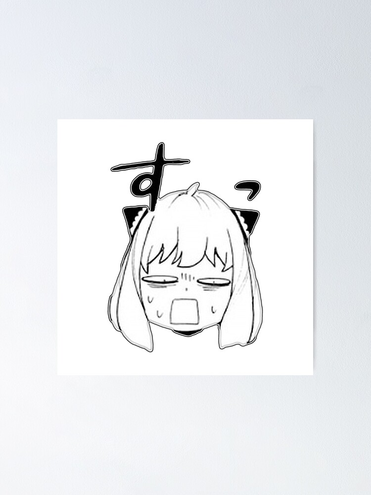 "Anya Shocked Spy x Family Manga Cap" Poster by HowtoAesthetic | Redbubble