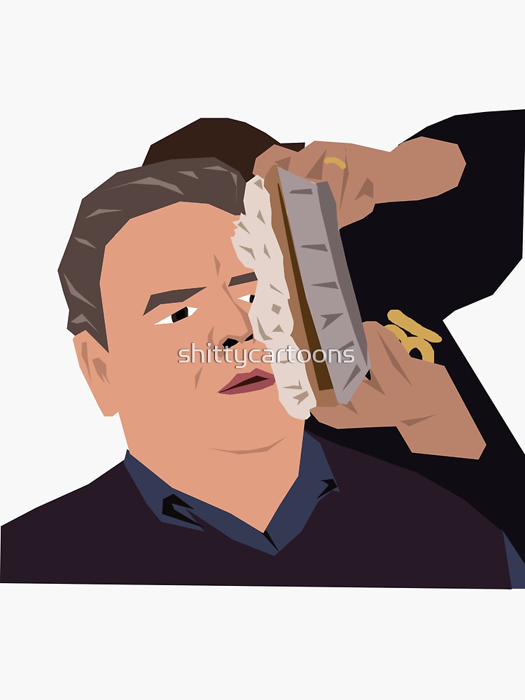 "Jerry Pie Face" Sticker for Sale by shittycartoons | Redbubble