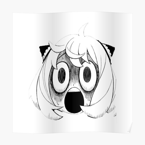 "Anya Shocked Spy x Family Manga-Kappe" Poster von HowtoAesthetic ...