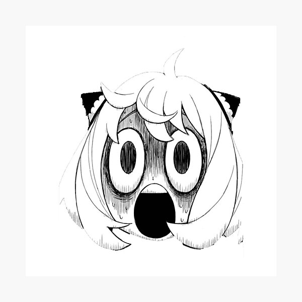 "Anya Shocked Spy x Family Manga Cap" Photographic Print for Sale by ...