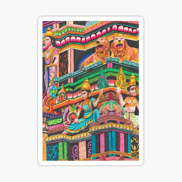 "mandir" Sticker for Sale by sumanth2003 | Redbubble