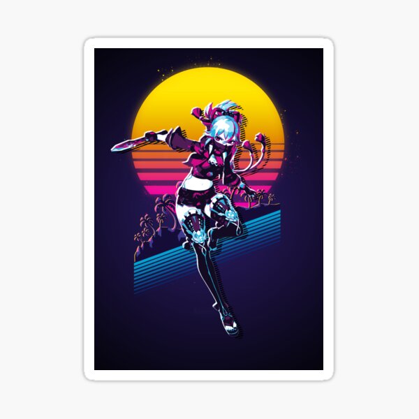 "Genshin Impact - Kuki Shinobu *80s retro*" Sticker by MyRetroArt ...