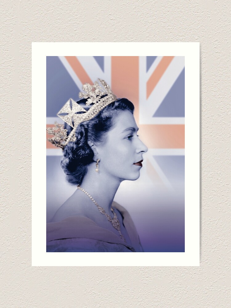 "Queen Elizabeth II & Union Jack" Art Print for Sale by Kenobass ...