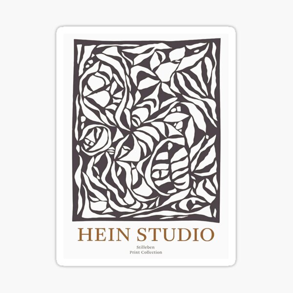 "Hein Studio - Black " Sticker for Sale by rodefrank | Redbubble
