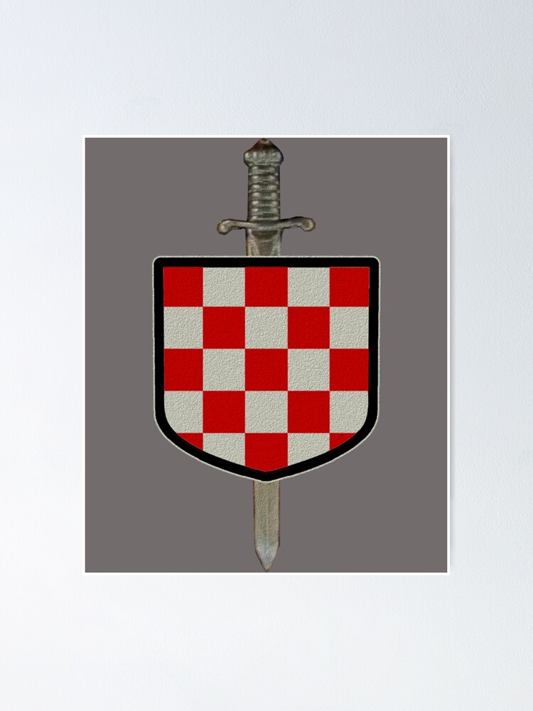 "Hrvatski Vitez Croatian Knight Croatia Crest " Poster for Sale by ...