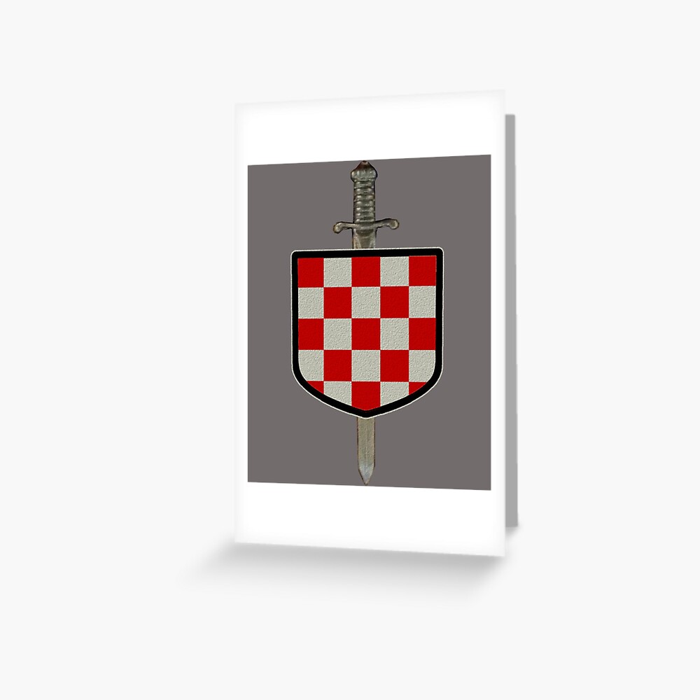 "Hrvatski Vitez Croatian Knight Croatia Crest " Greeting Card for Sale ...