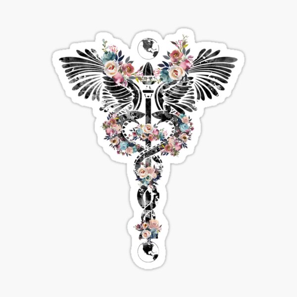 "Caduceus " Sticker for Sale by AnjaGeide | Redbubble