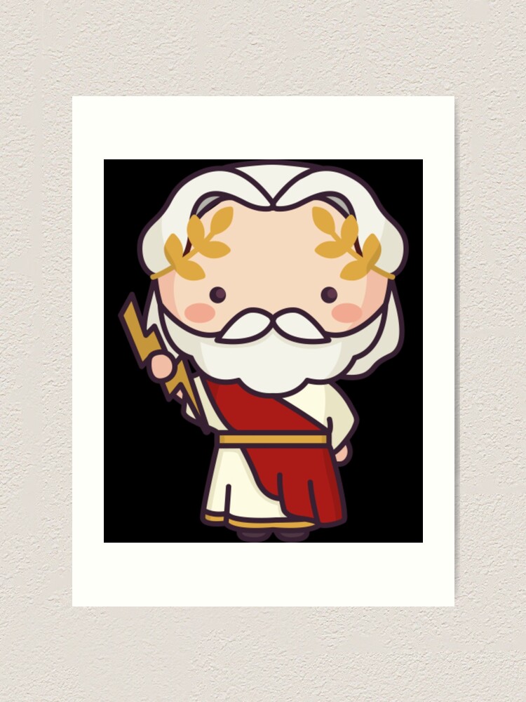"Cute Greek God Zeus Cartoon" Art Print for Sale by LindseyRossi1 ...