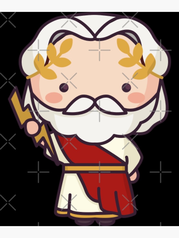 "Cute Greek God Zeus Cartoon" Poster for Sale by LindseyRossi1 | Redbubble