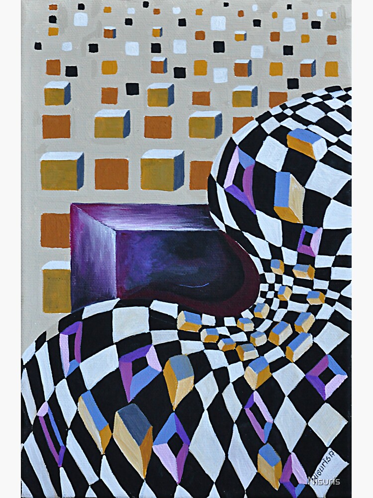 "Watercolor Abstract Contemporary Space Distortion " Sticker for Sale ...