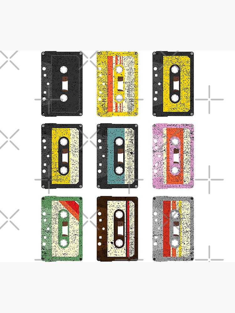 "Vintage Set of Cassettes Tape Classic Mixtapes 80s 90s" Art Print for ...