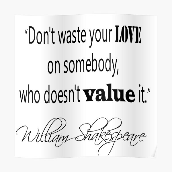 "William Shakespeare quotes" Poster by QuotesInDilemma | Redbubble