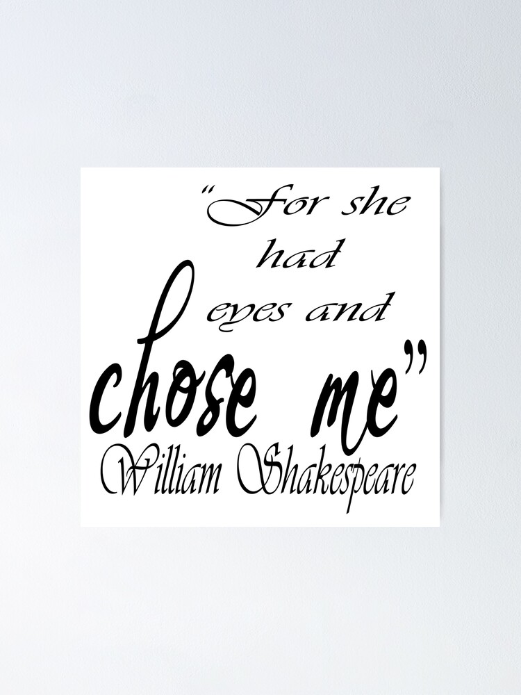 "William Shakespeare quotes" Poster for Sale by QuotesInDilemma | Redbubble
