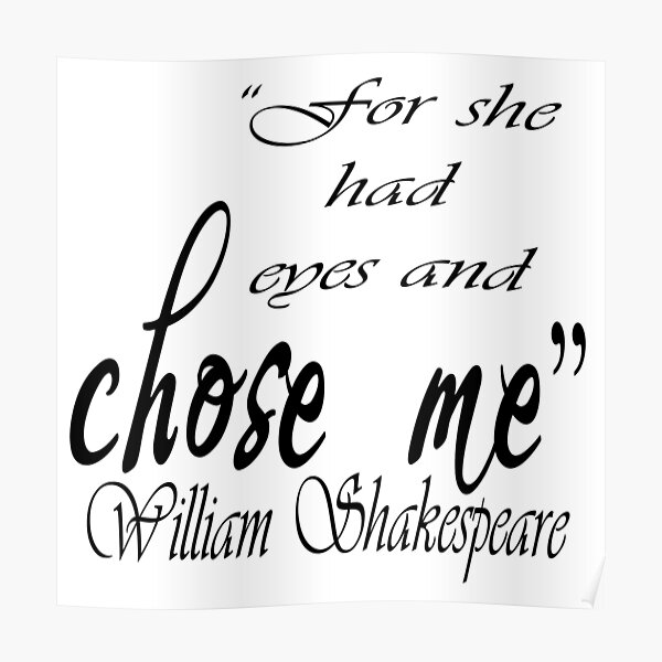"William Shakespeare quotes" Poster for Sale by QuotesInDilemma | Redbubble
