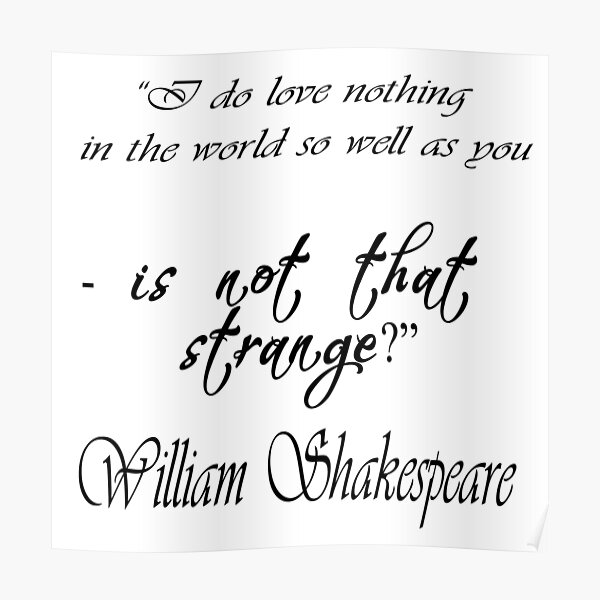 "William Shakespeare quotes" Poster by QuotesInDilemma | Redbubble