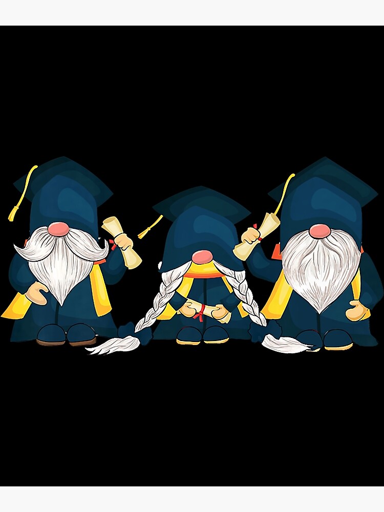 "Funny Gnome Graduation Class Of 2022 Woman Black Graduation " Poster ...