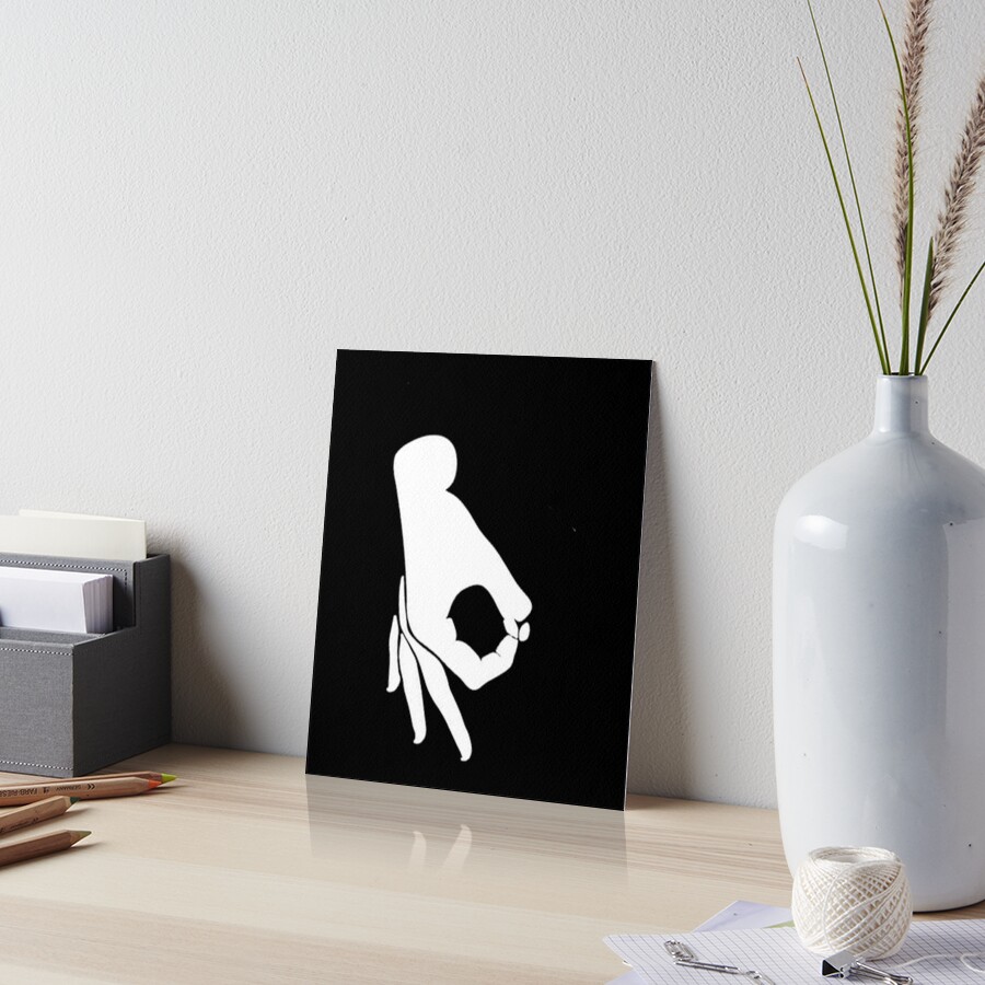 "Hand Gesture Punch Game logo " Art Board Print for Sale by ...
