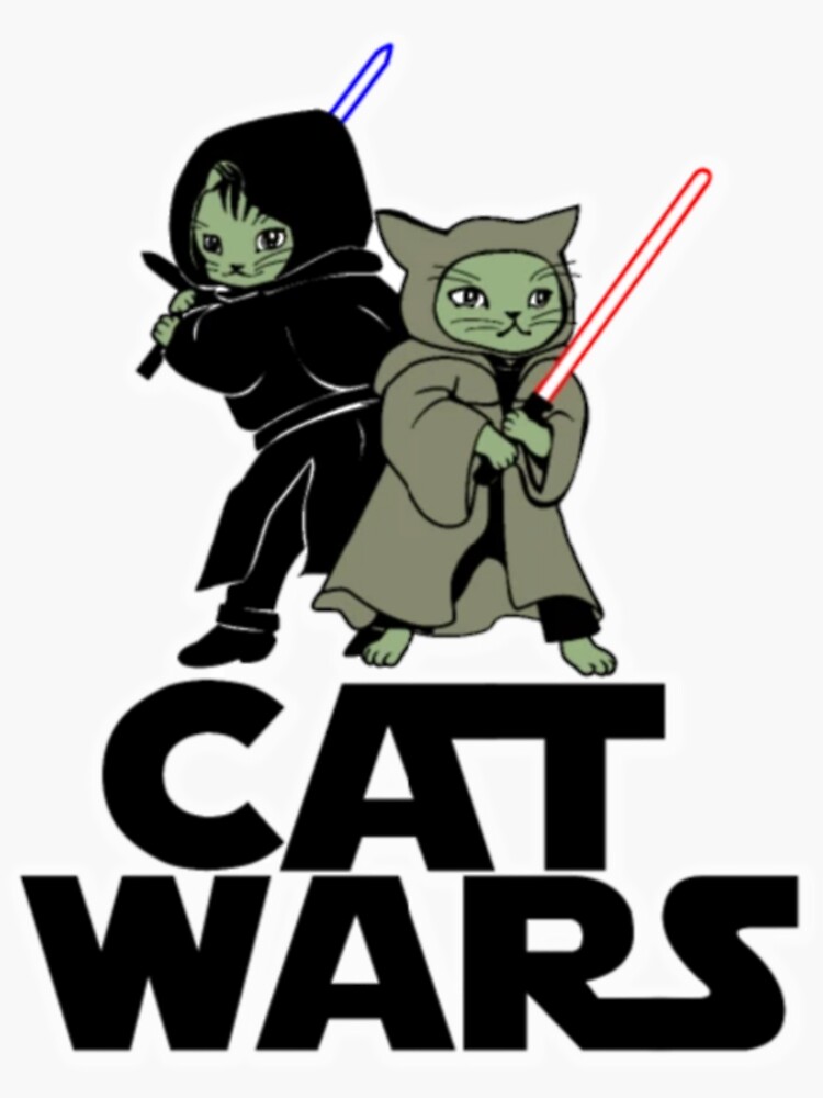 "Cat Wars (3)" Sticker for Sale by soullook | Redbubble