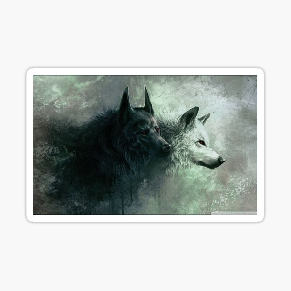 "Fierce Wolves" Sticker for Sale by CryptoNimue | Redbubble