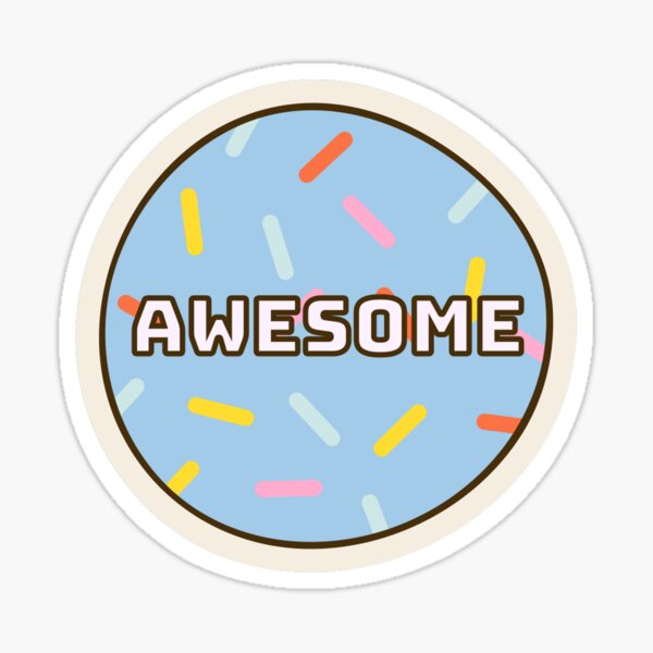"awesome sticker" Sticker for Sale by yasmin-ashraf1 | Redbubble
